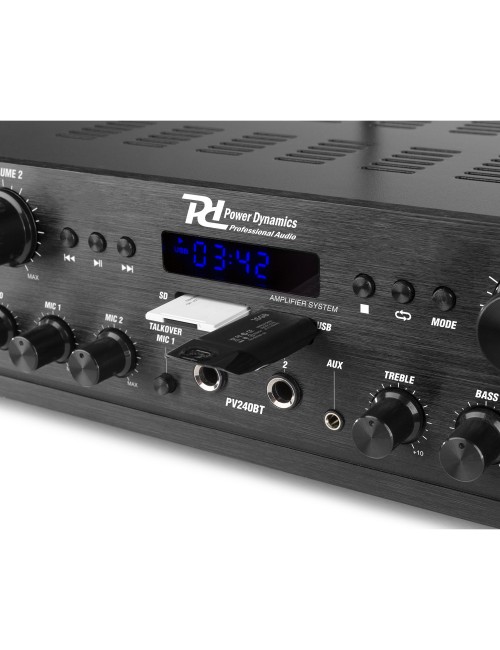 Amplifier 8x50W Power Dynamics PV240BT 4-Zone